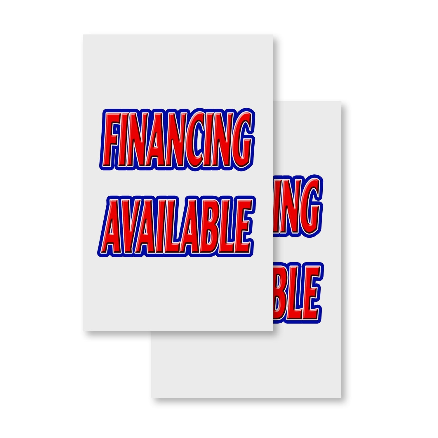 Financing Available (2-PACK) 24" x 36" Vinyl Decals | Sign Insert Peel ...