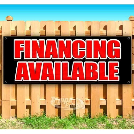 Financing Available Banner 13 oz | Non-Fabric | Heavy-Duty Vinyl Single ...