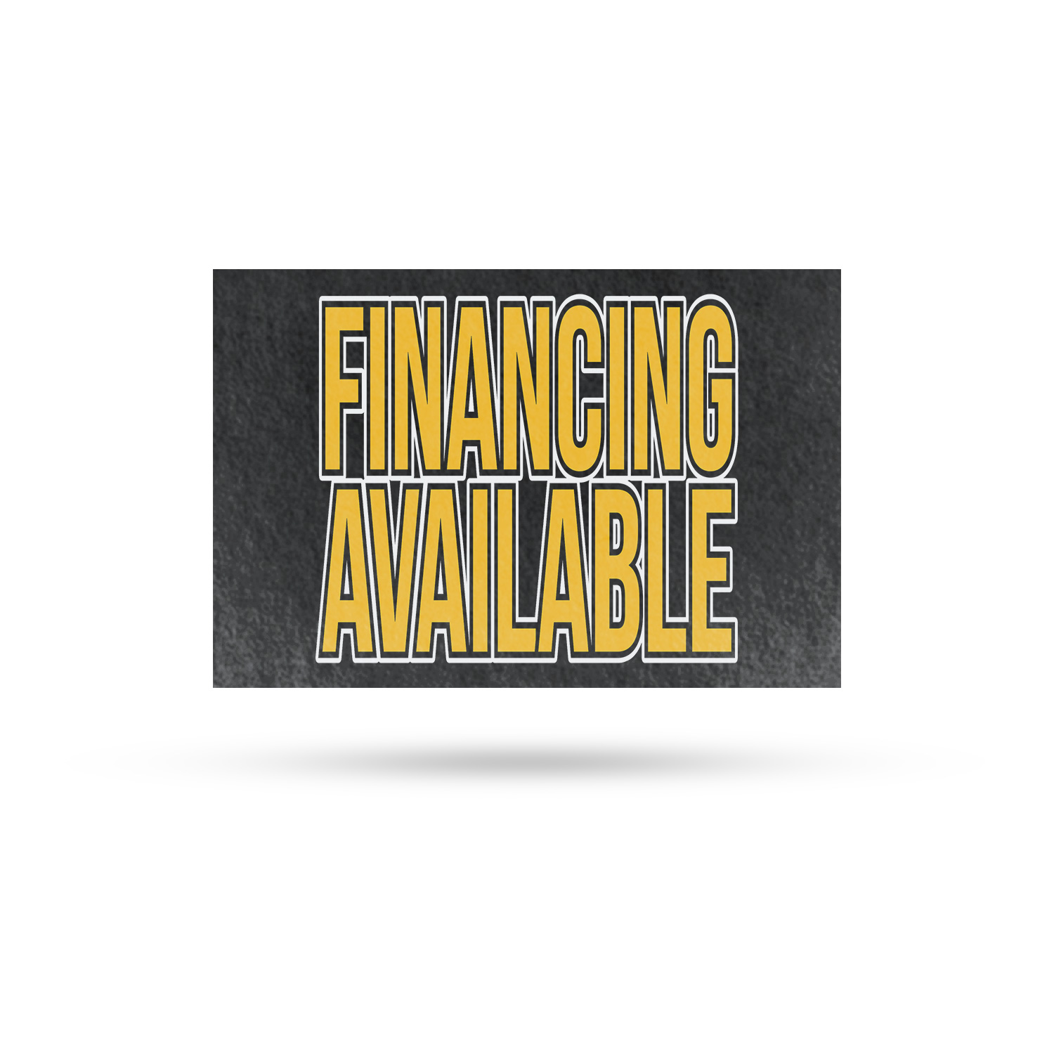 Financing Available Vinyl Decal 12 Inch x 16 Inch Weatherproof Heavy ...