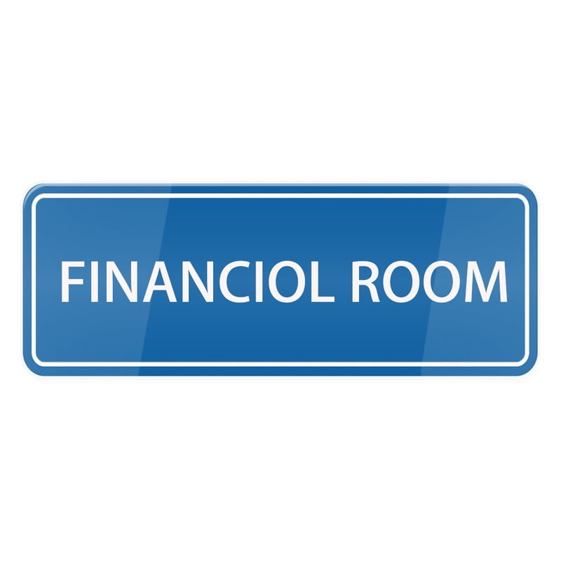 Financiol Room Sign For House Door, Plastic Self-Adhesive Signs For ...
