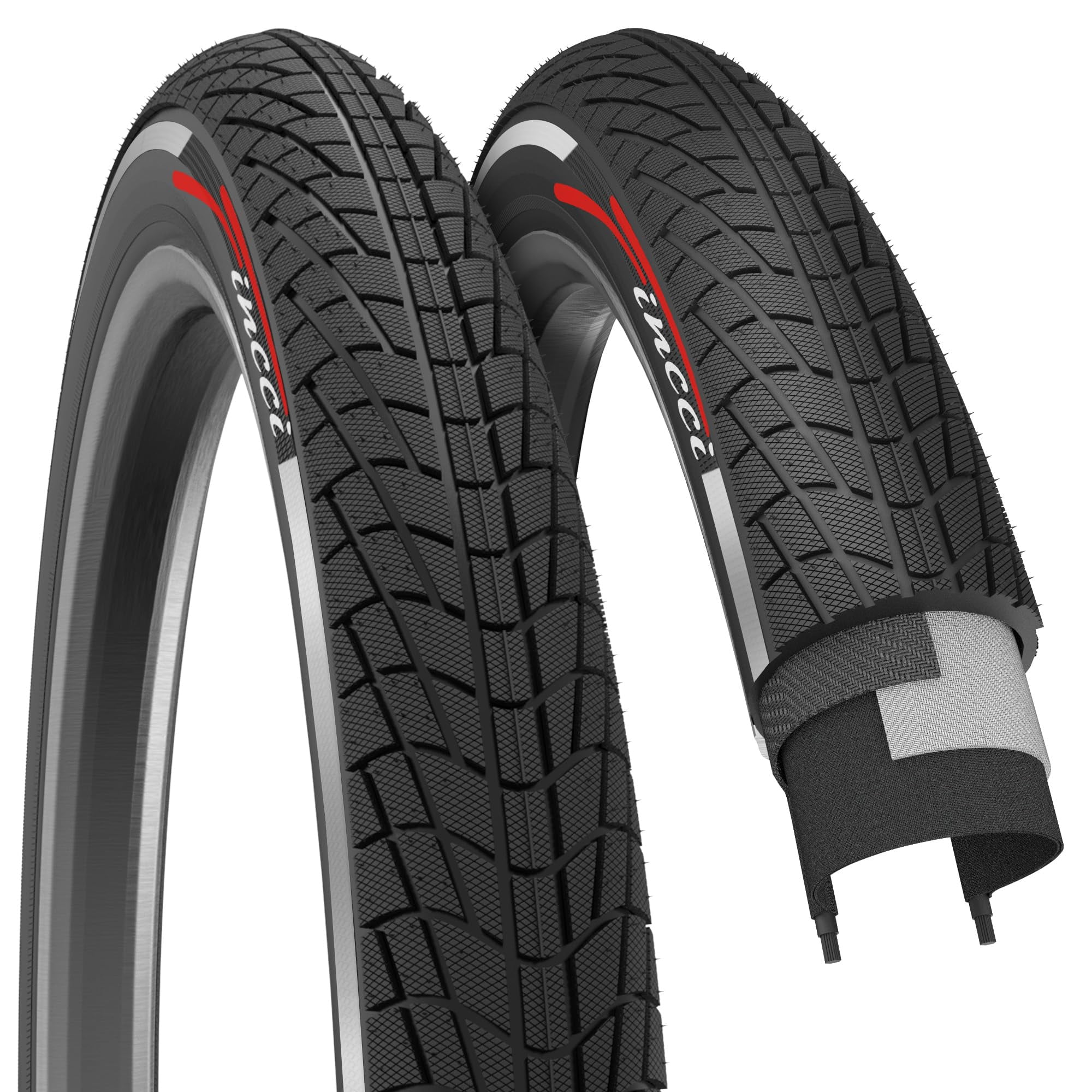 Fincci 20x1.75 Bike Tires (47-406) Foldable Reflective for BMX and City ...