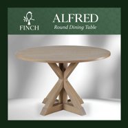 Finch Grant 67" Farmhouse Dining Table with Trestle Base, Rustic Beige ...