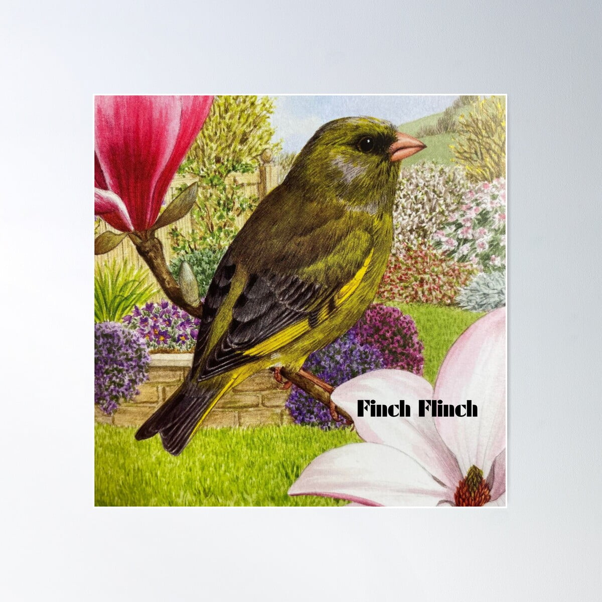 Finch Flinch Poster Wall Art, Modern Wall Decor For Living Room Bedroom ...