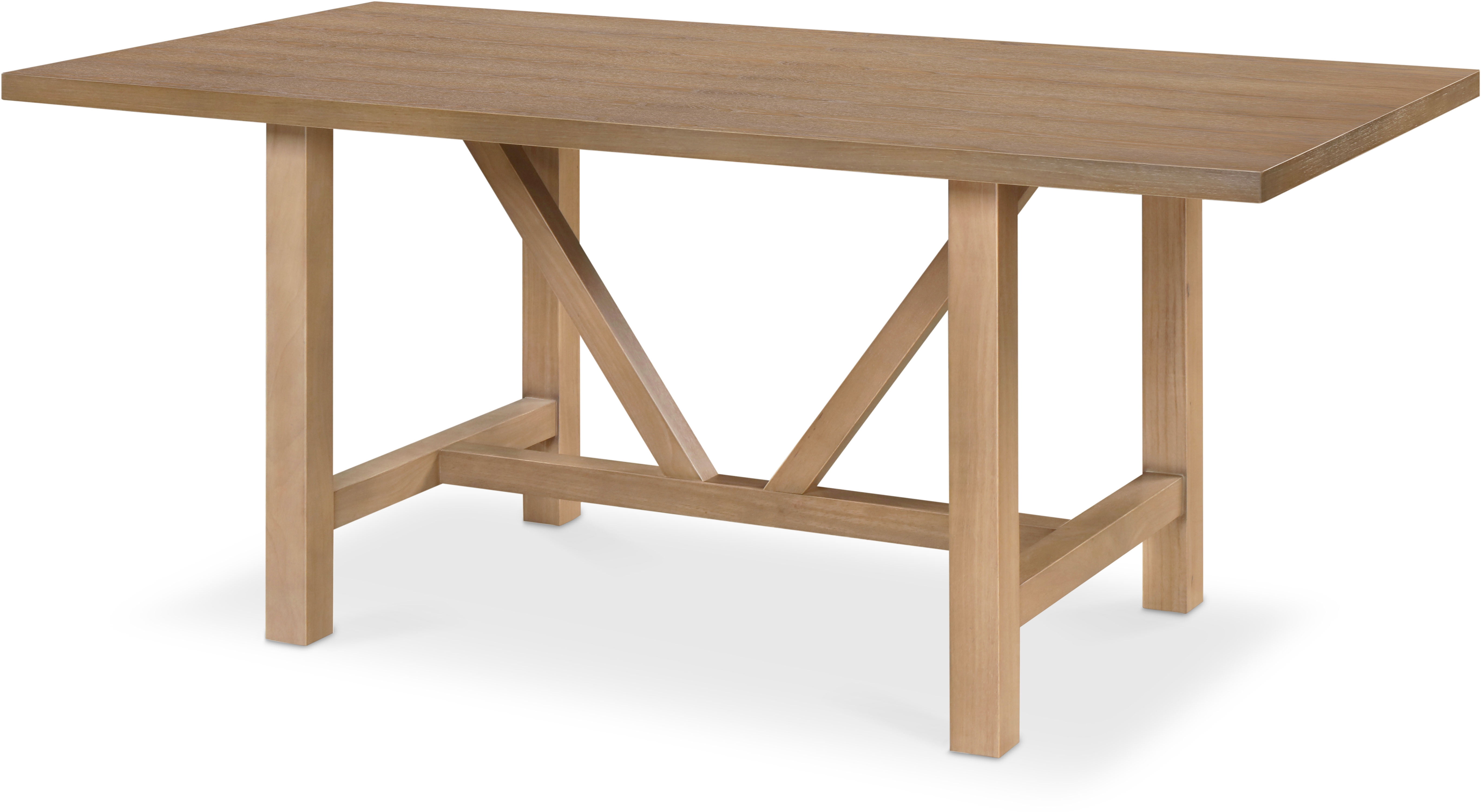 Finch Grant 67" Farmhouse Dining Table with Trestle Base, Rustic Beige ...