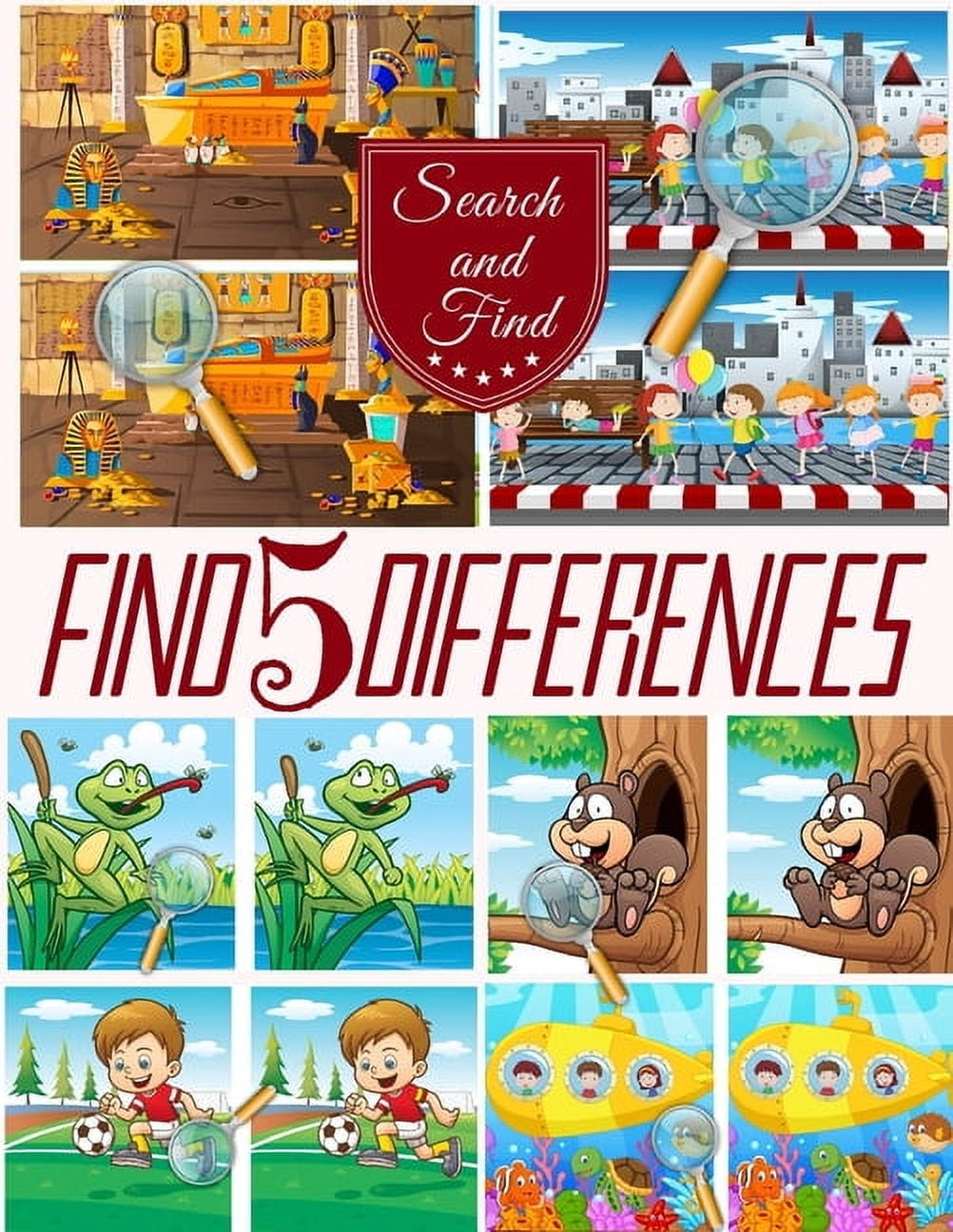 Find 5 Differences: Search and find books for children, Spot 5 ...