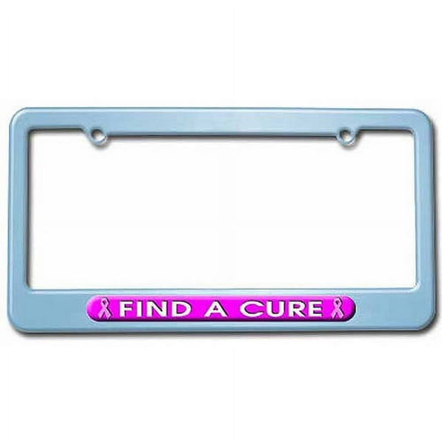Find A Cure, Breast Cancer Pink Ribbon License Plate Tag Frame ...