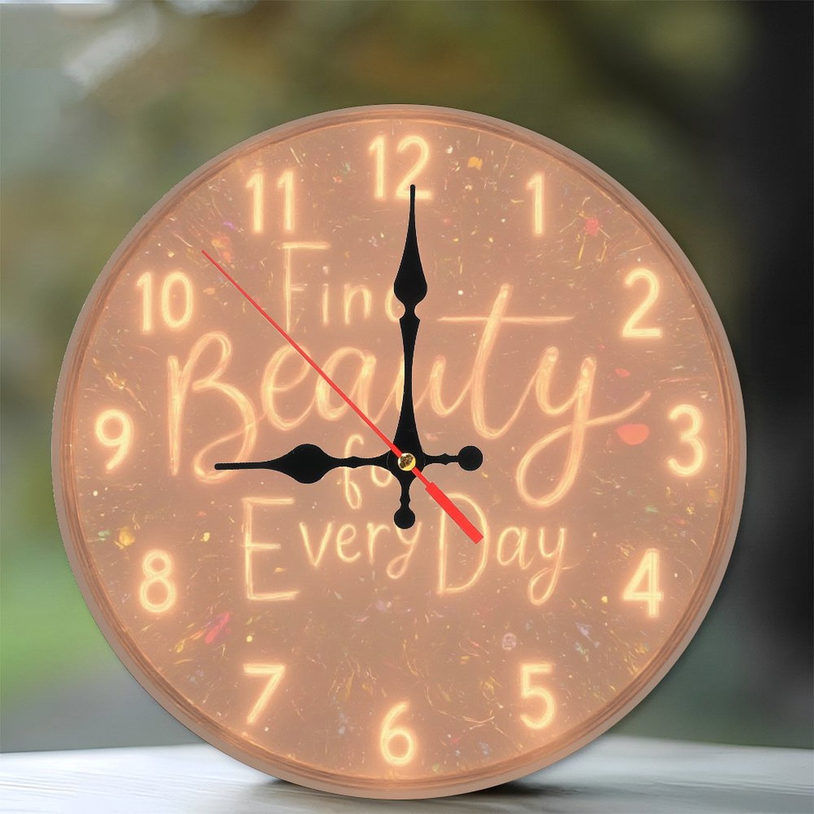 Find Beauty Everyday Inspirational Wall Clock Home Decor 10-Inch Silent ...