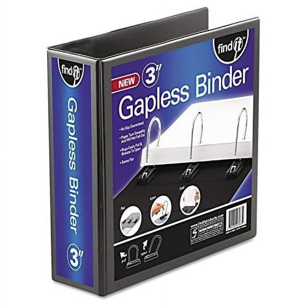 Find It FT07073 Gapless Loop Ring View Binder, 11 X 8-1/2, 3-Inch ...