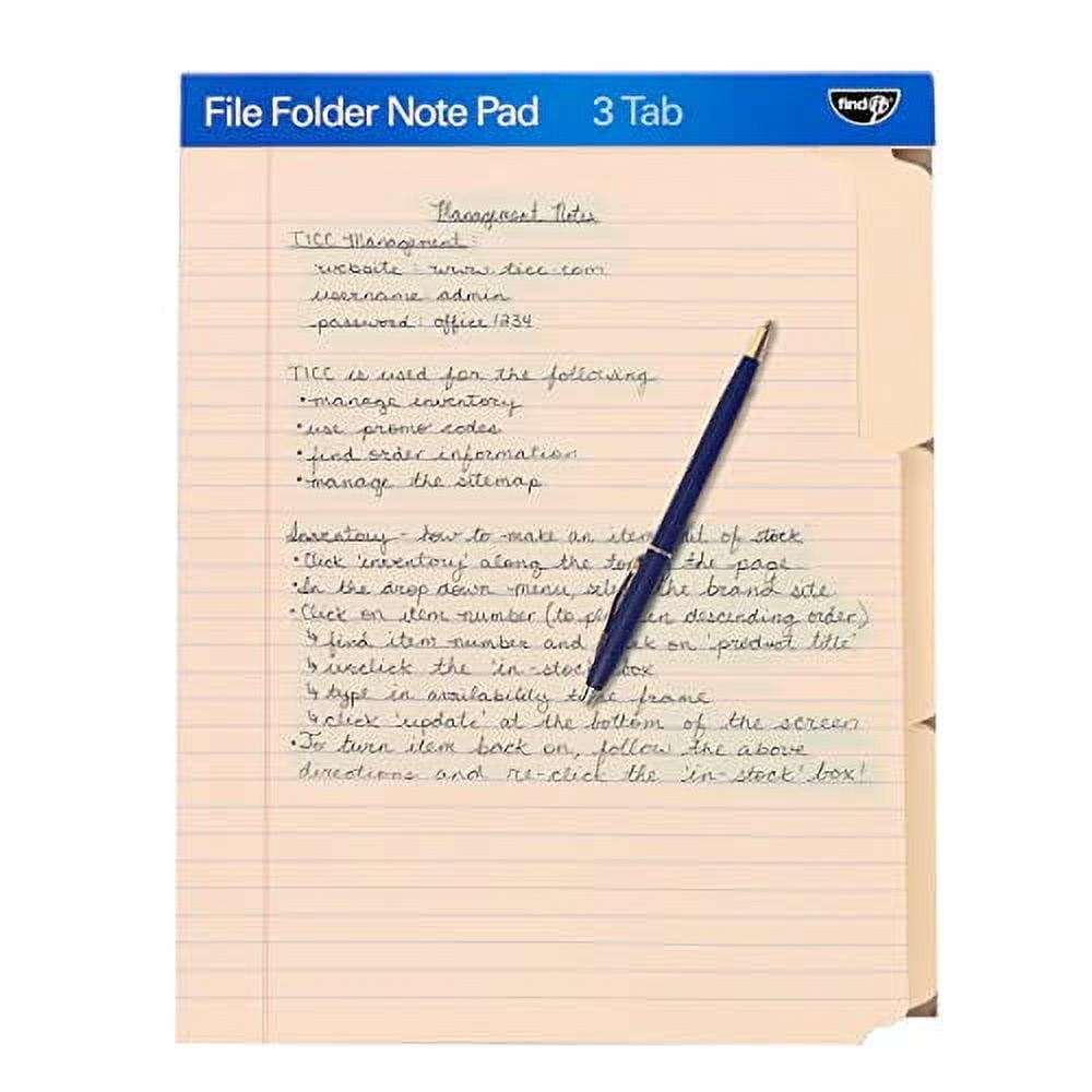 Find It File Folder .. Notepad - Pack of .. 12 - 9.5 x .. 12.5 Inch Notebook Organizer ...