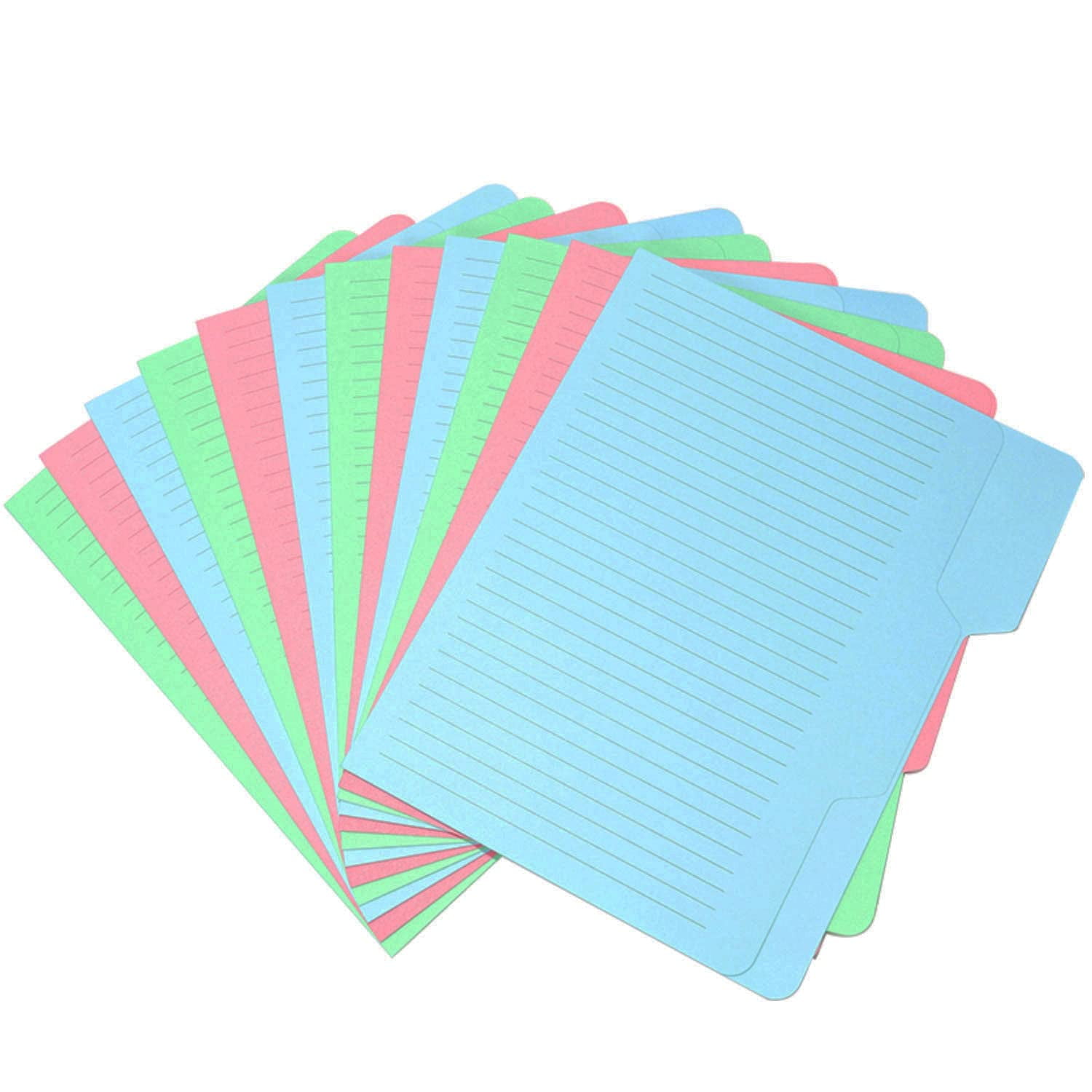 Find It File Folders - Pack of 12 Tabbed, Letter Size, Double-Sided ...