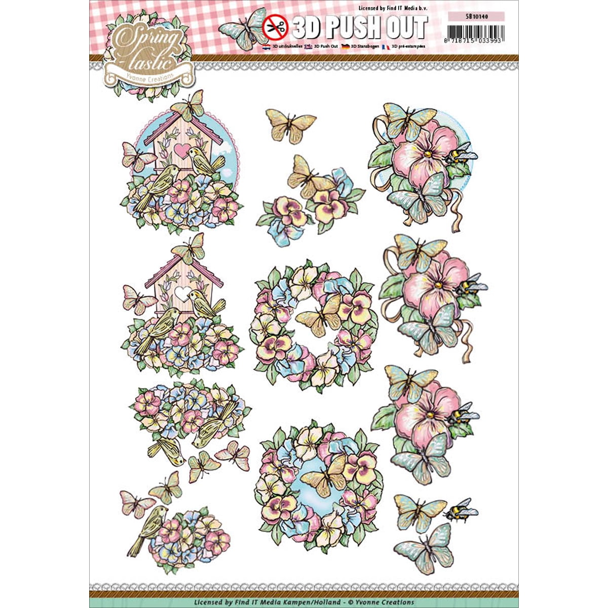 Find It Yvonne Creations Springtastic Punchout Sheet - Birdhouse ...