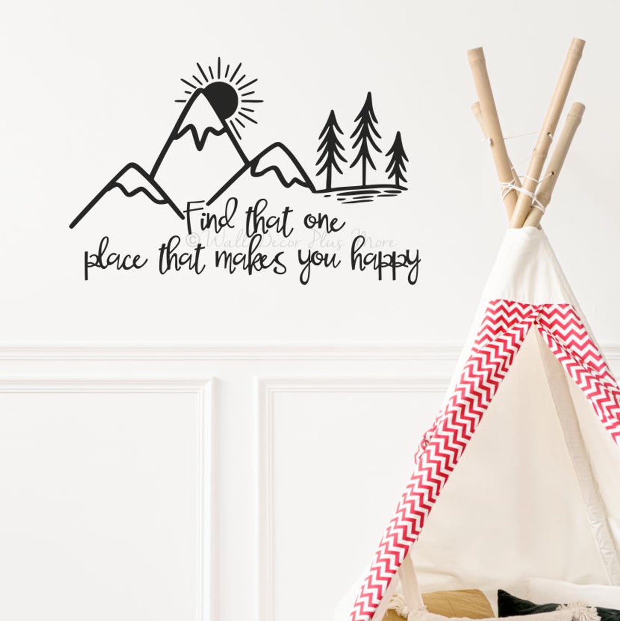 Find That One Place Makes You Happy Mountains Wall Decals Quotes ...