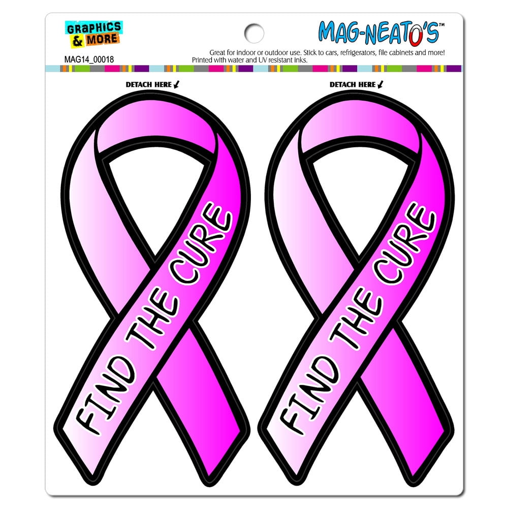 Find The Cure Pink Support Ribbon Breast Cancer Awareness MAG-NEATO'S ...