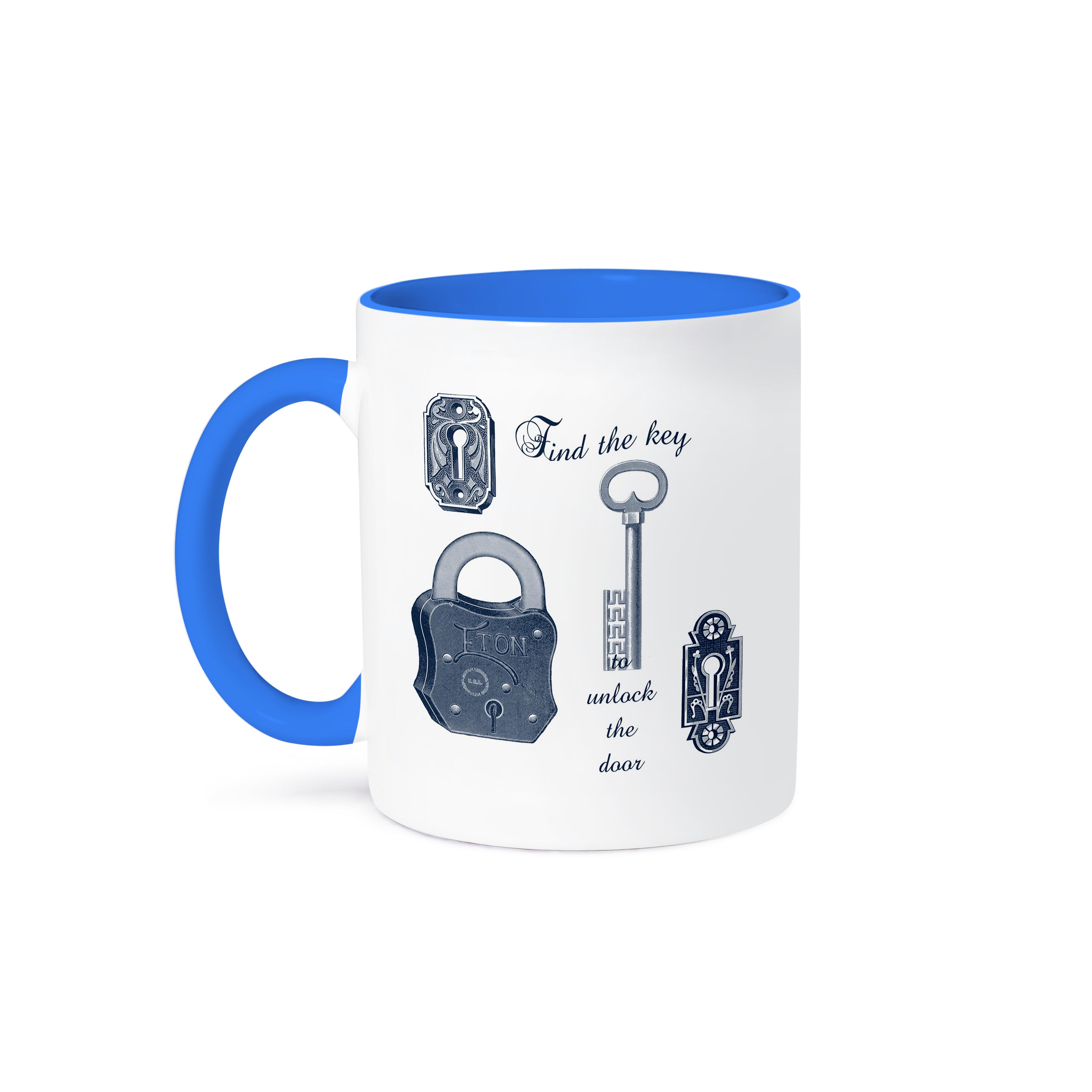 Find The Key Locks And Keys, 11oz Two-Tone Blue Mug - Walmart.com