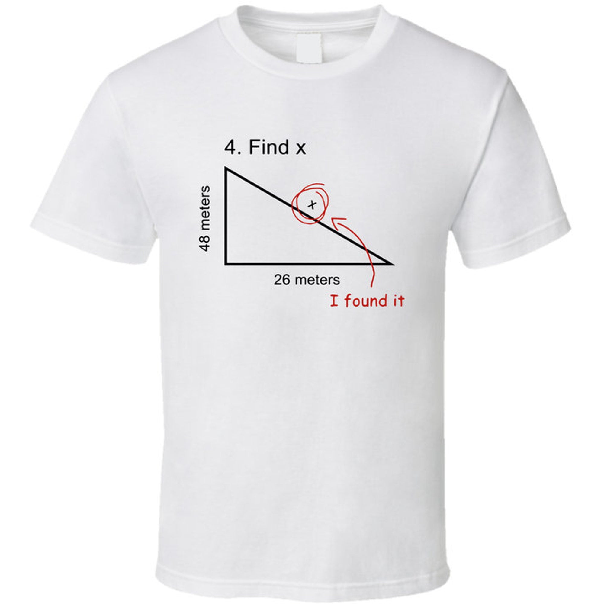 Find X In The Triangle Meme T Shirt - Walmart.com