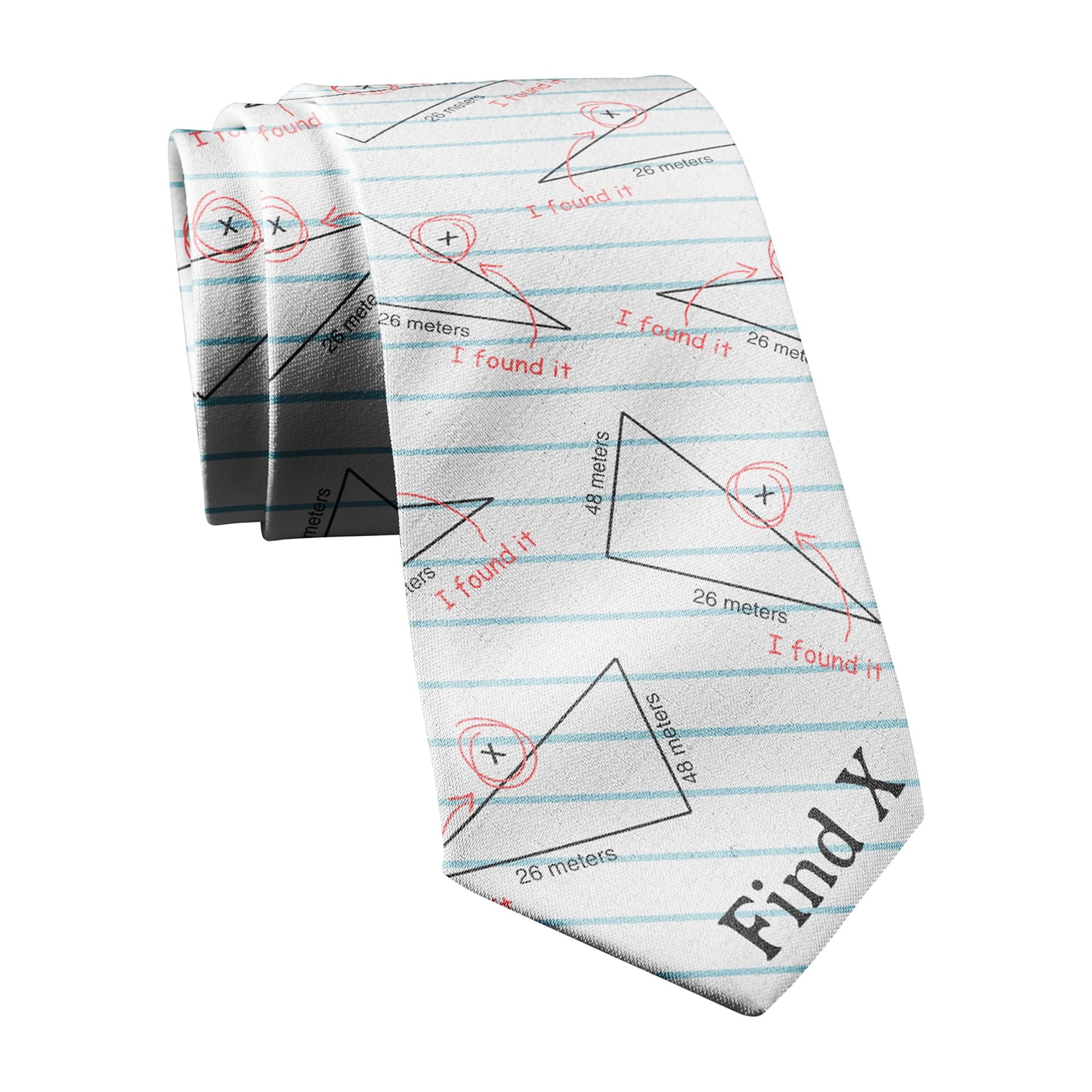 Find X Tie Funny Ties Math Teacher Tie Mens Novelty Neckties Nerdy Ties ...