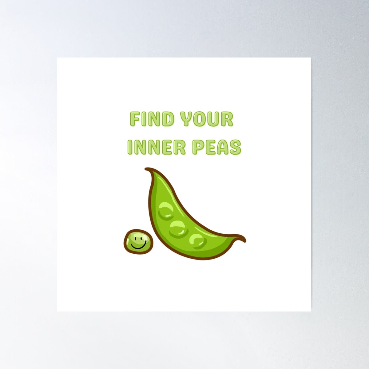 Find Your Inner Peas Poster Wall Art, Modern Wall Decor For Living Room Bedroom, 30x30 UNFRAMED ...