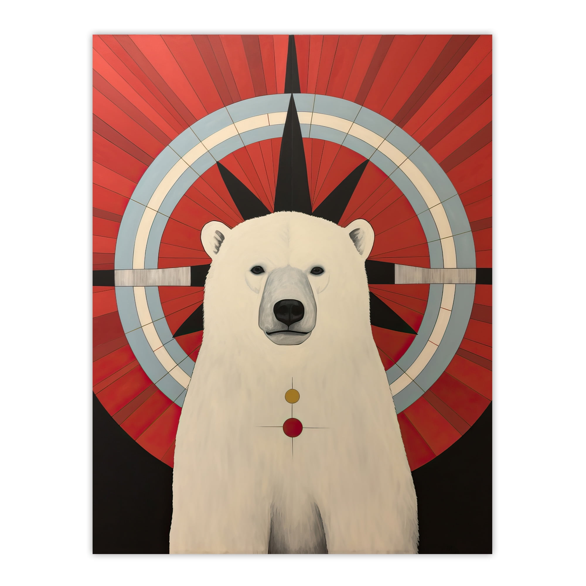 Find Your North Star Polar Bear Red Unframed Wall Art Print Poster Home ...