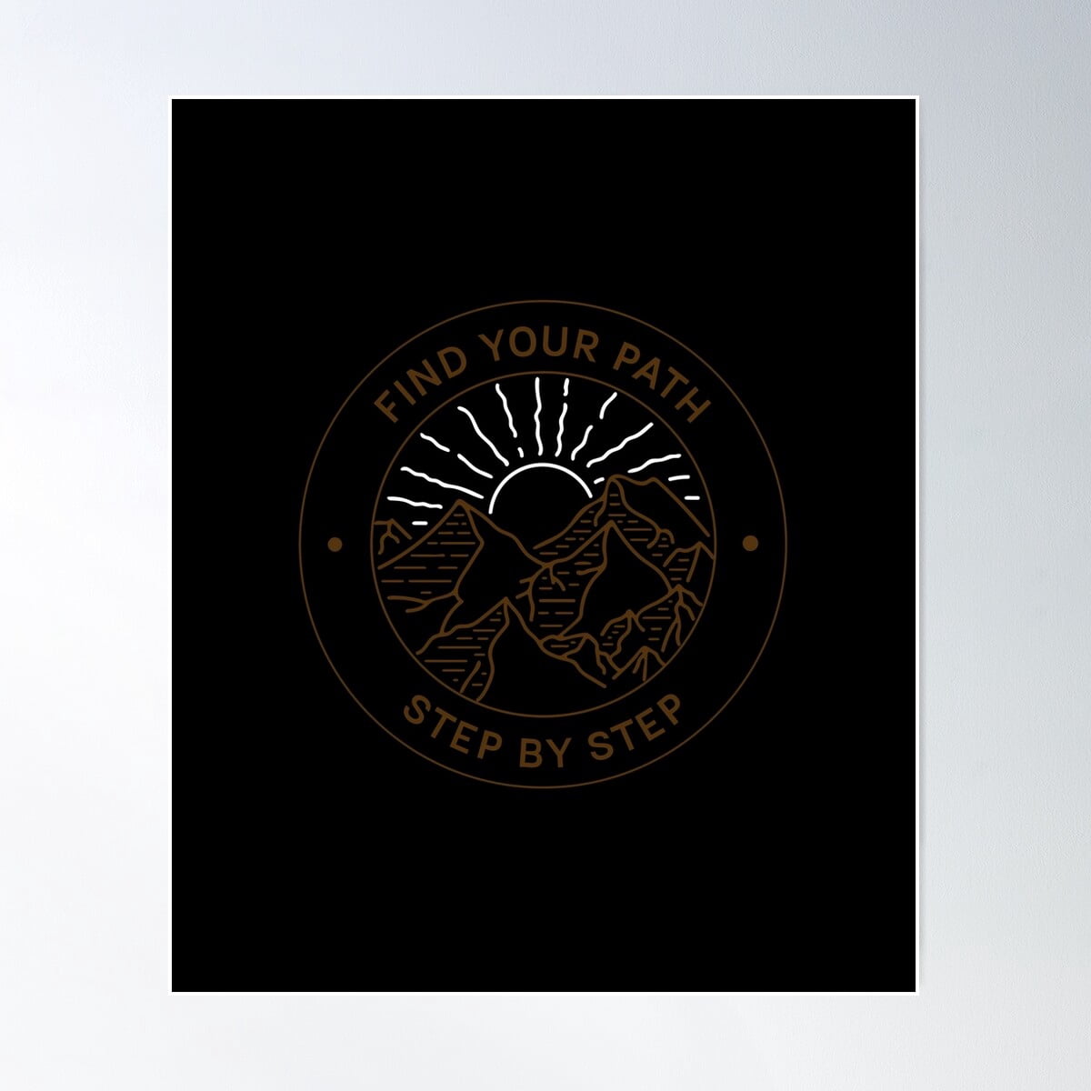 Find Your Path, Step By Step Poster Wall Art, Modern Wall Decor For ...