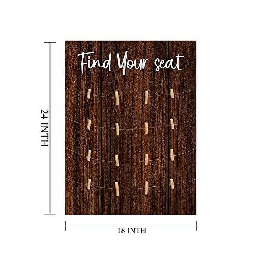 Find Your seat Wedding Sign,Wood Wedding Seating Chart Board,Blank ...