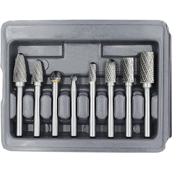 FindBuyTool Machorool® 8pc 1/4" Carbide Burr Set - Double Cut for Metal ...