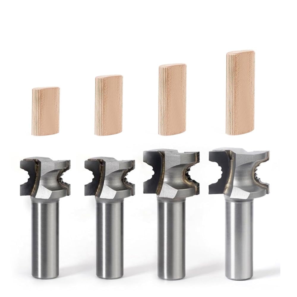FindBuyTool Carbide Domino Tenon Router Bit Set, 1/2" Shank, 4pcs Set ...