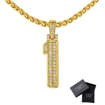 Crown King Hip Hop Iced Pendant Chain Blinged Out Gold Finish Heavy ...