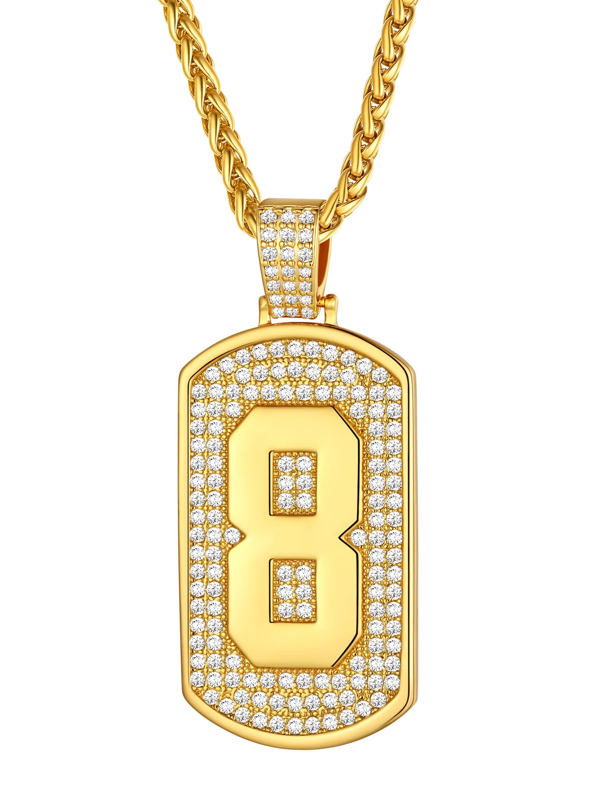 FindChic Cubic Zirconia Gold Necklaces for Mens Women Hip FindChic Cubic Zirconia Gold Necklaces for Mens Women Hip