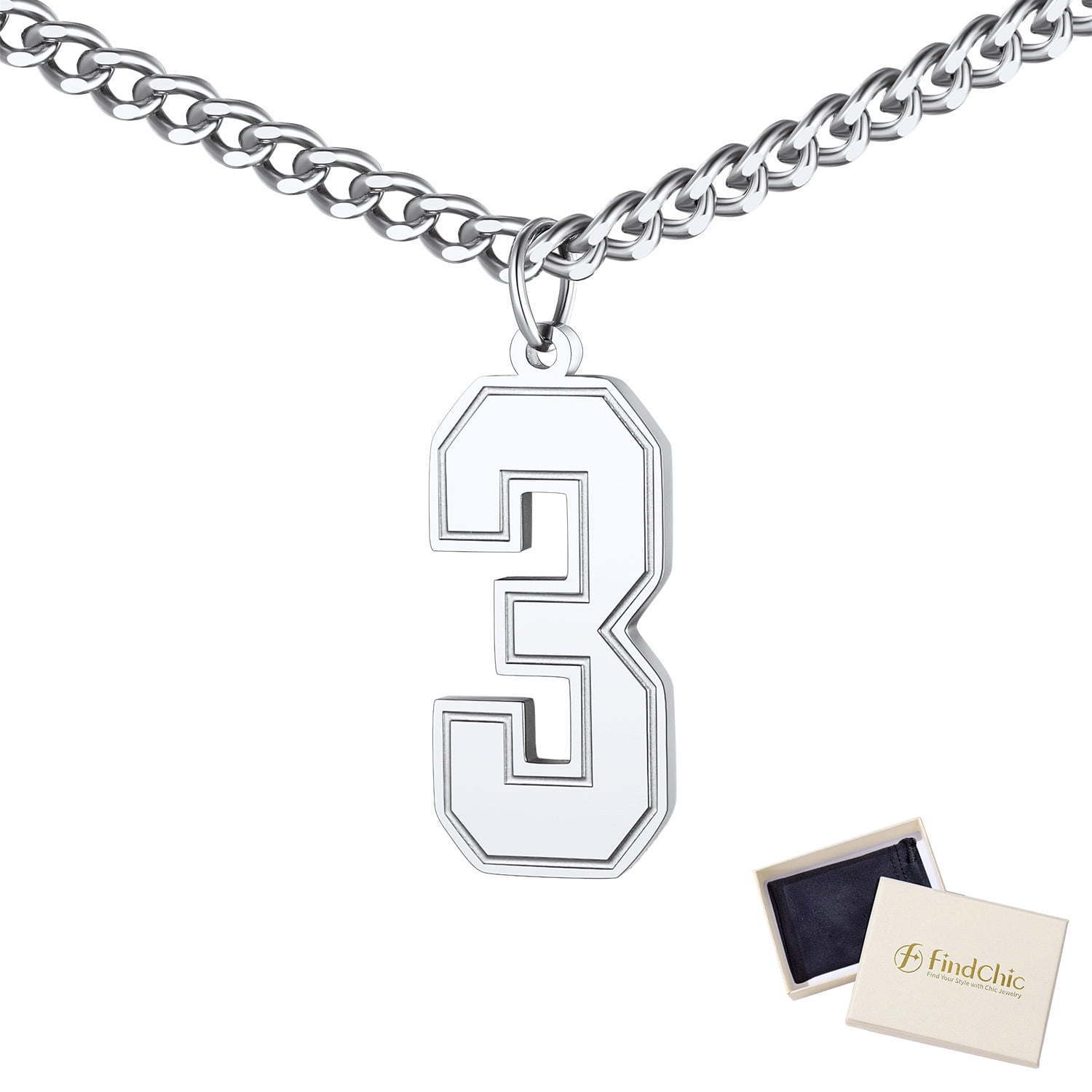 FindChic Digital Football Accessories Number Necklaces for Men,Chains ...