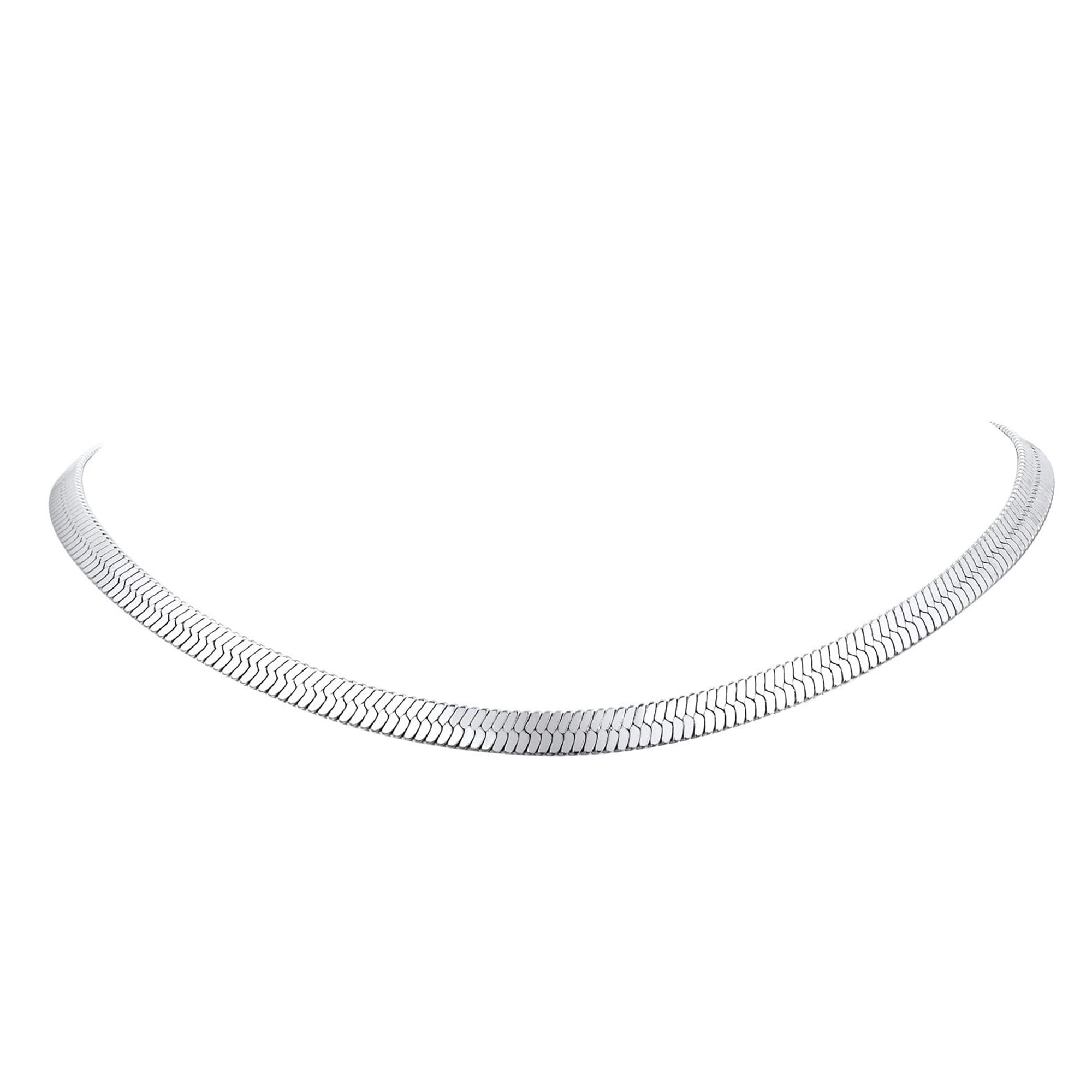 FindChic Herringbone Necklace for Women, Stainless Steel Dainty Layered ...