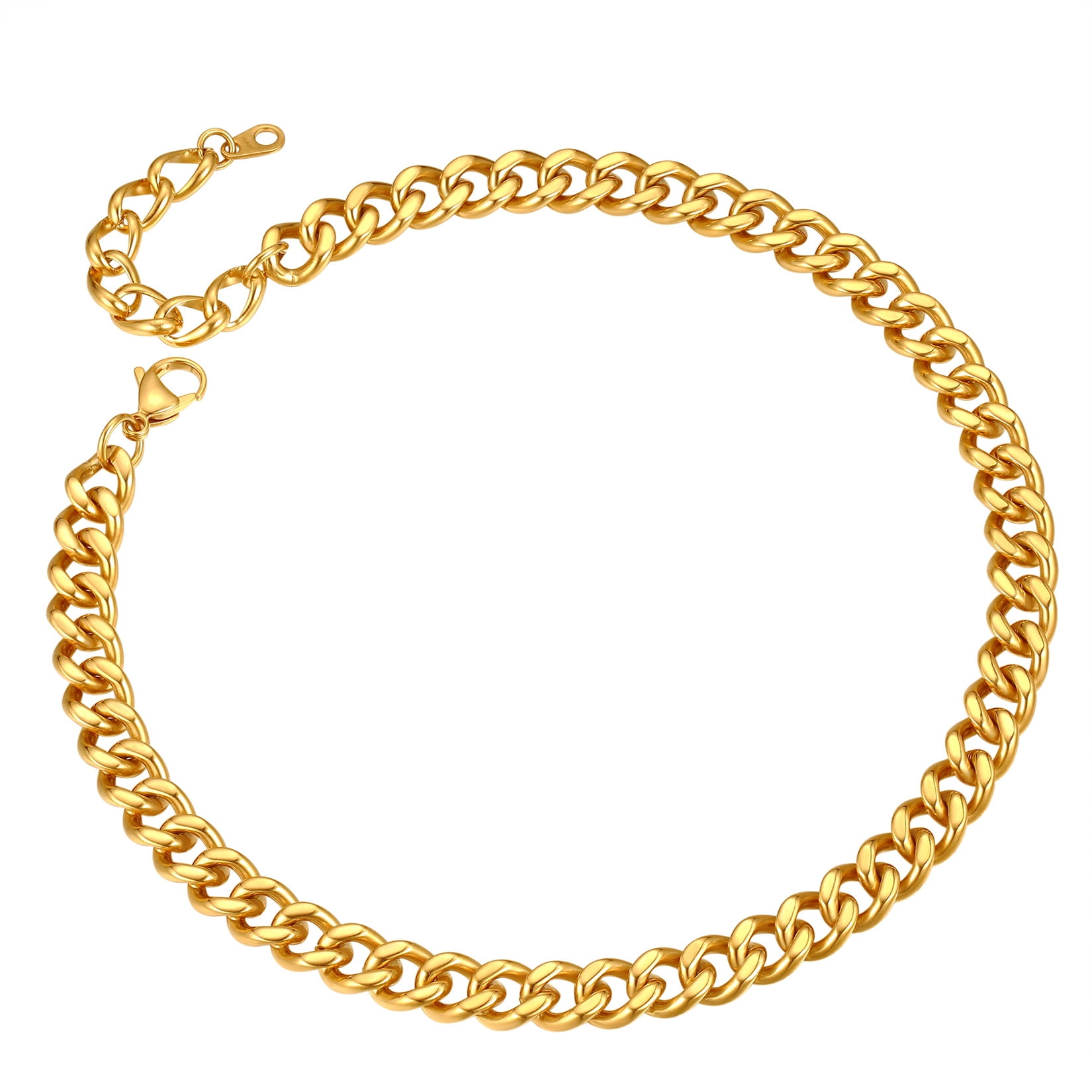 FindChic Curb Link 14K Gold Chains Necklace for Men Jewelry Chain for ...