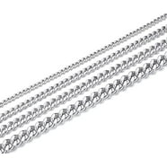 ChainsProMax Stainless Steel Flat Box Chain Male Necklace 22inch 6mm ...