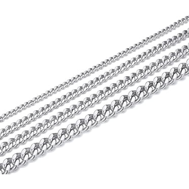ChainsProMax Stainless Steel Flat Box Chain Male Necklace 22inch 6mm ...
