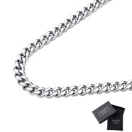 ChainsProMax Stainless Steel Flat Box Chain Male Necklace 22inch 6mm ...