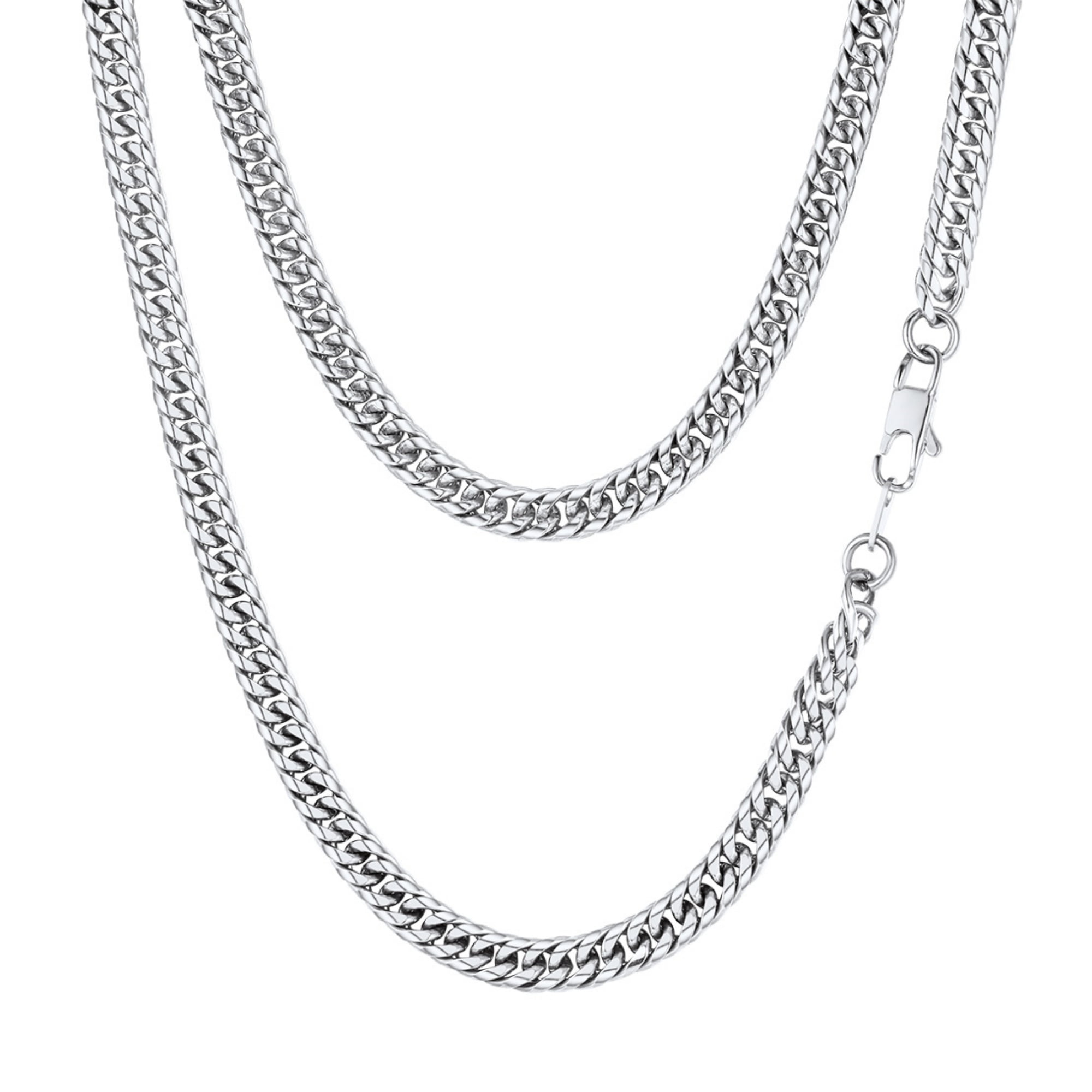 FindChic Cuban Chain for Men Stainless Steel Necklaces Curb Link Chains ...