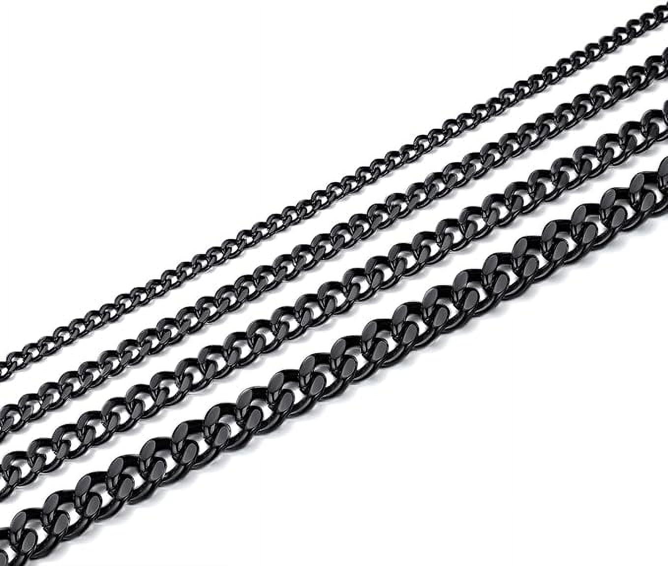 FindChic Necklace Chain Black Chunky Hip Hop Cuabn Chains for Men/Women ...