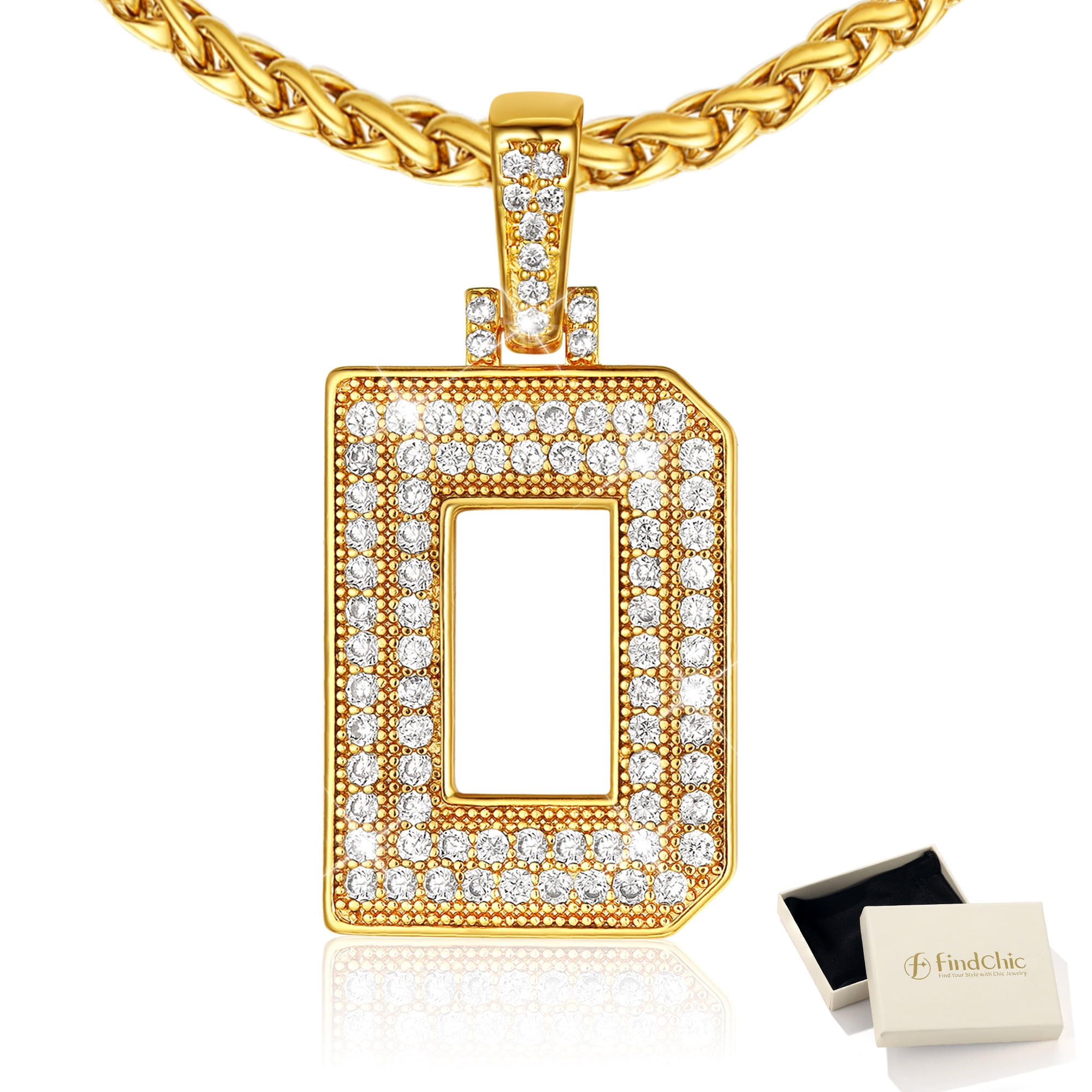 FindChic Initial Necklace for Women Men Personalized Gifts 14K Gold ...