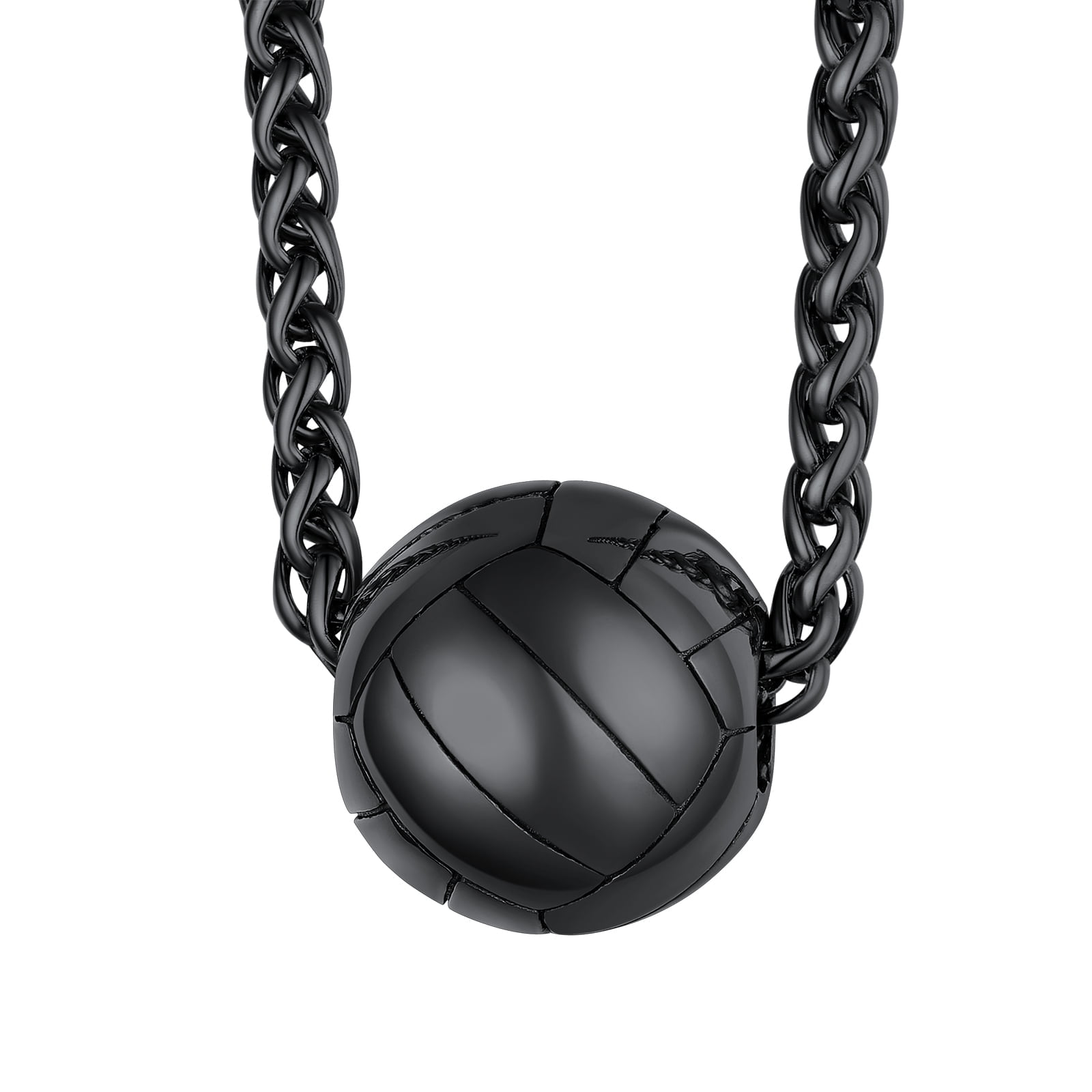 FindChic Volleyball Necklaces for Men,Sports Stainless Steel/Black/14K ...