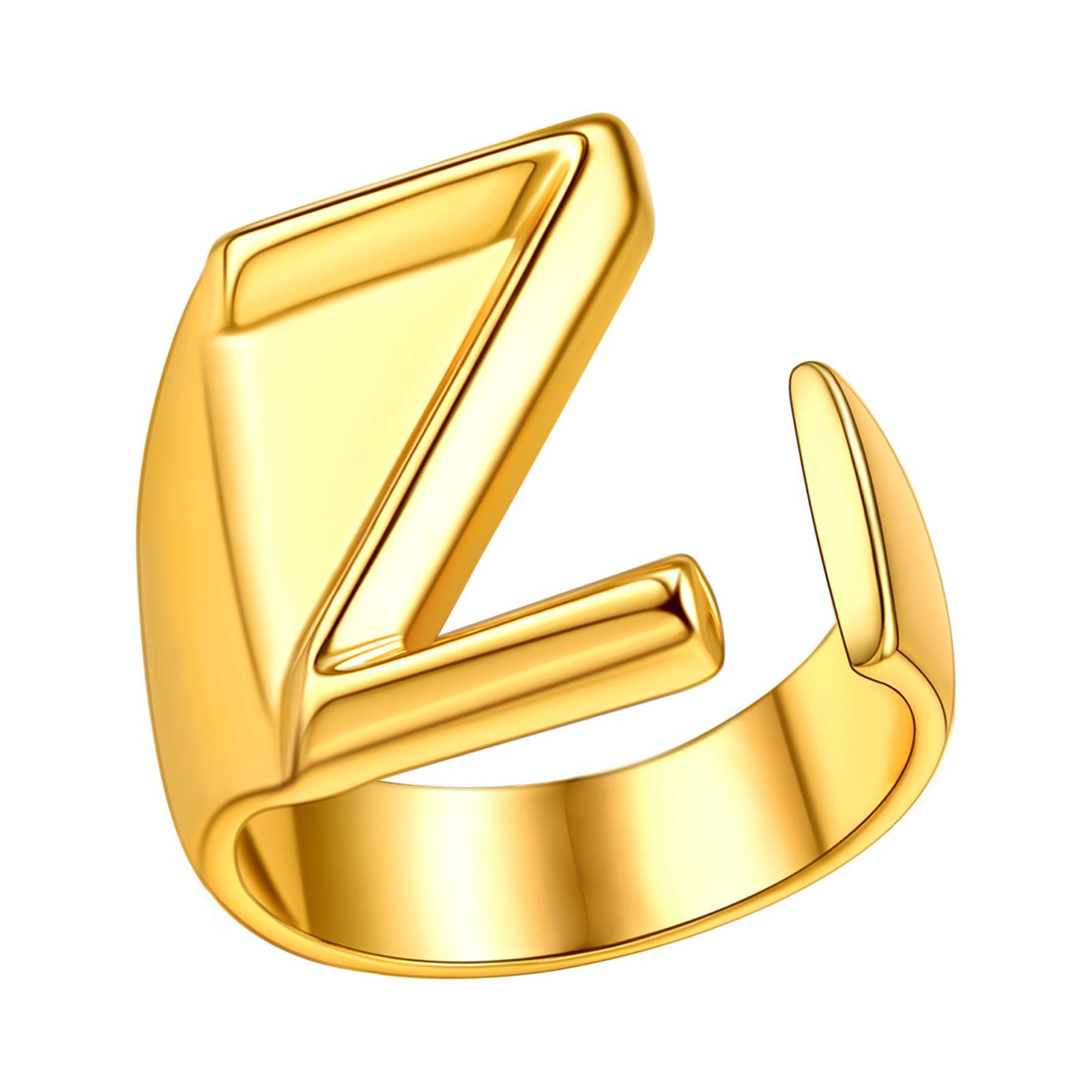 FindChic Women Initial Ring,Gold Letter Z Ring for Women, Alphabet ...