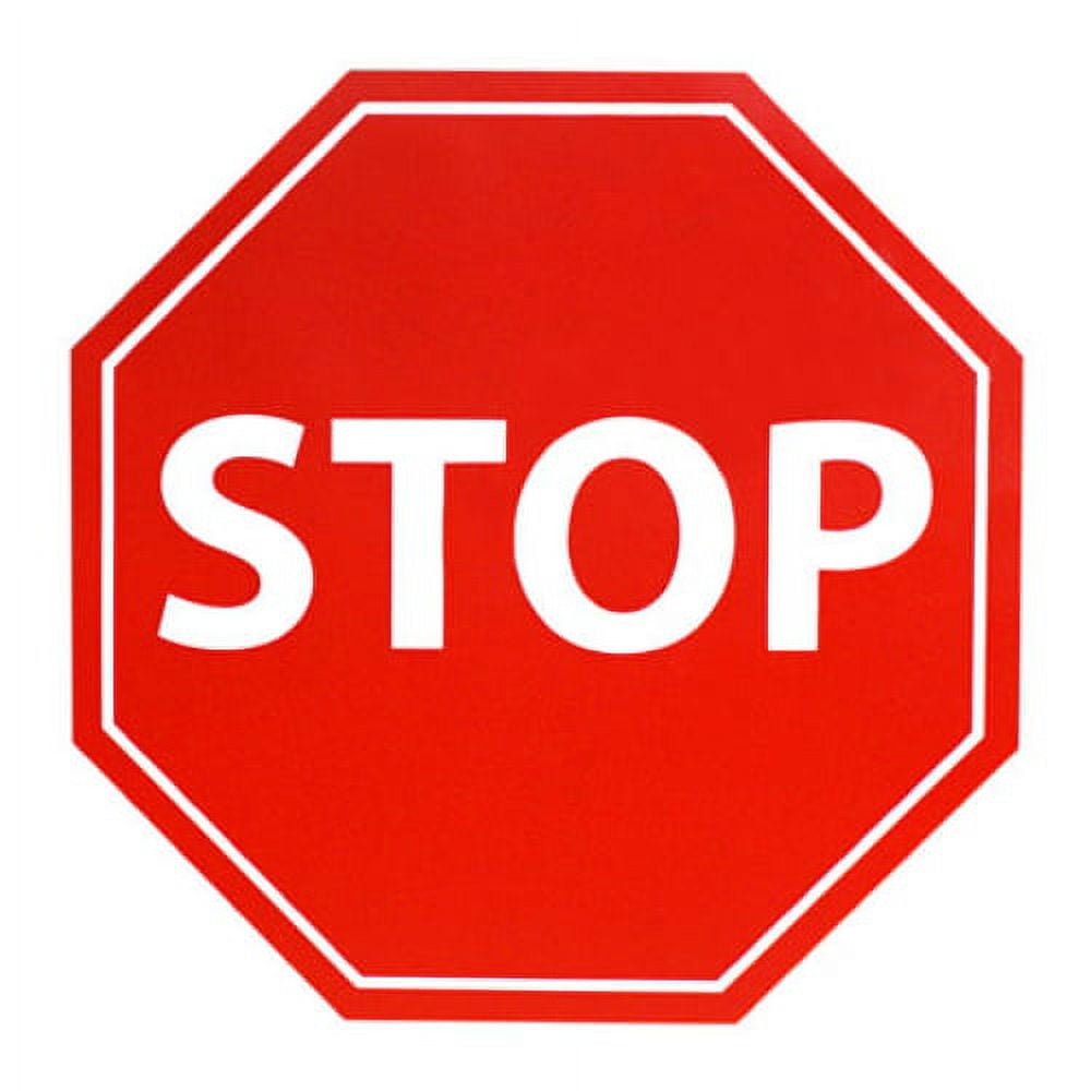 FindTape Heavy-Duty PVC Floor Signs & Markers: 17 in. x 19 in. ("Stop ...