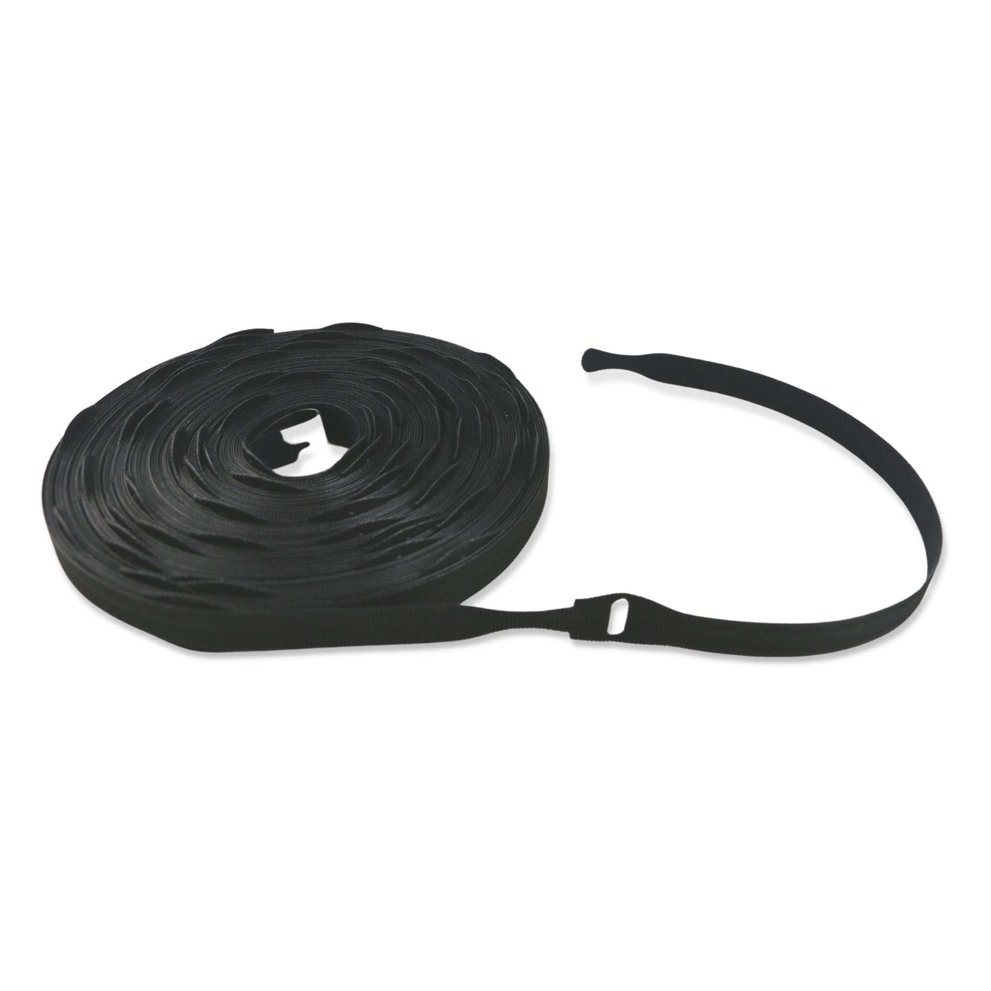 FindTape Hook-N-Loop Quick Tie Cable Ties: 3/4 in. x 12 in. (Black) 75 ...
