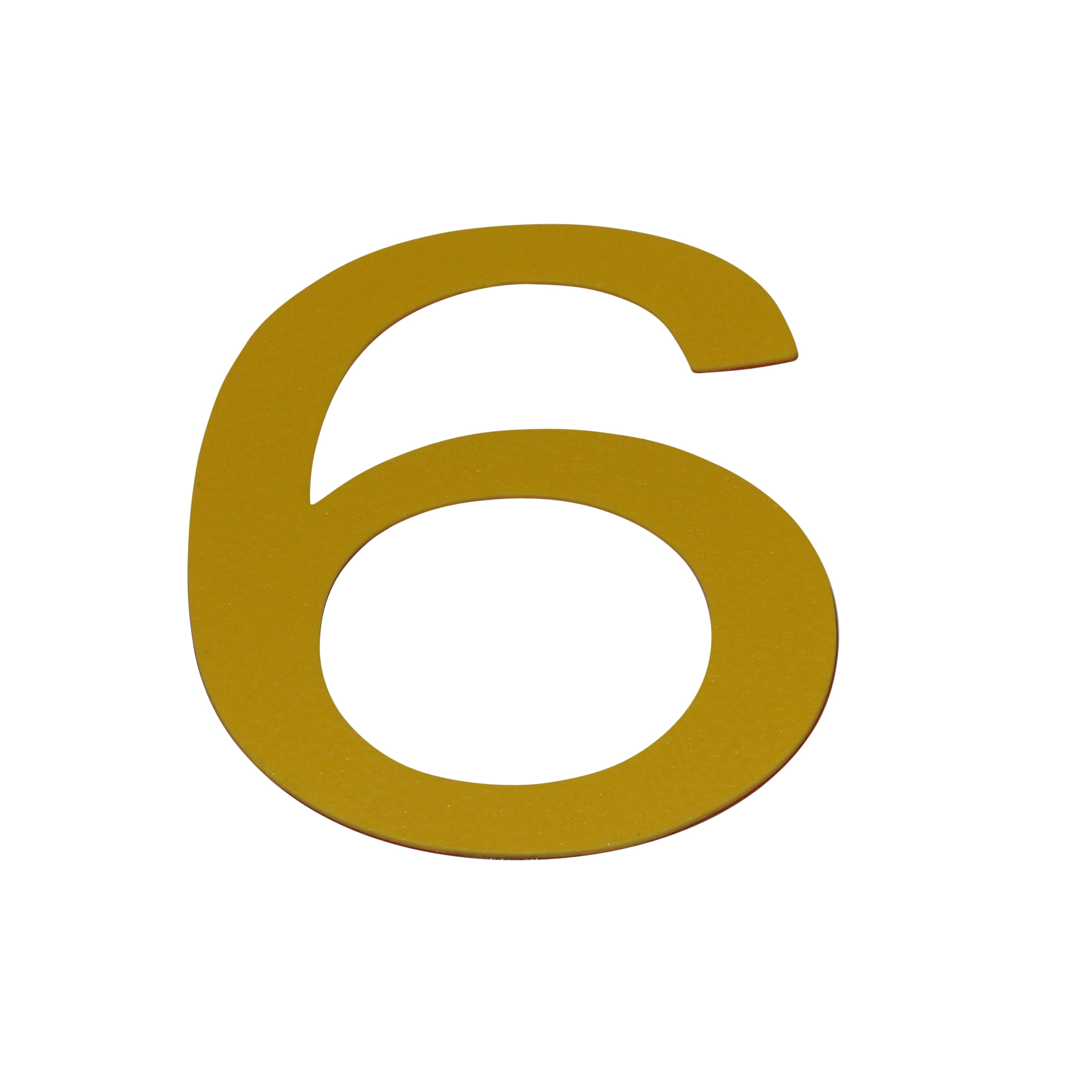 FindTape Marking Numbers: Number 6 / 3.7 in. high (Yellow) - Walmart.com