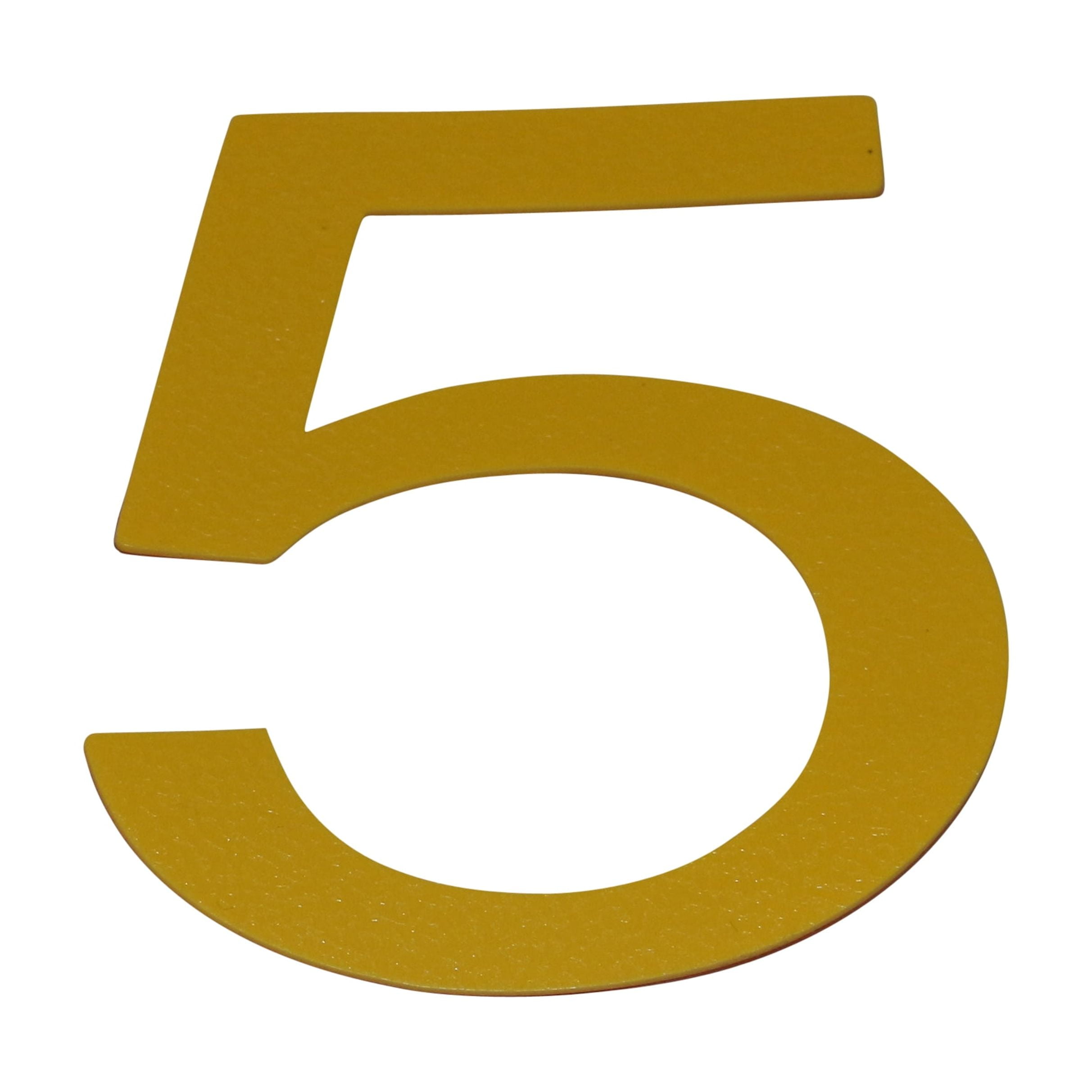 FindTape Marking Numbers: Number 5 / 3.7 in. high (Yellow) - Walmart.com