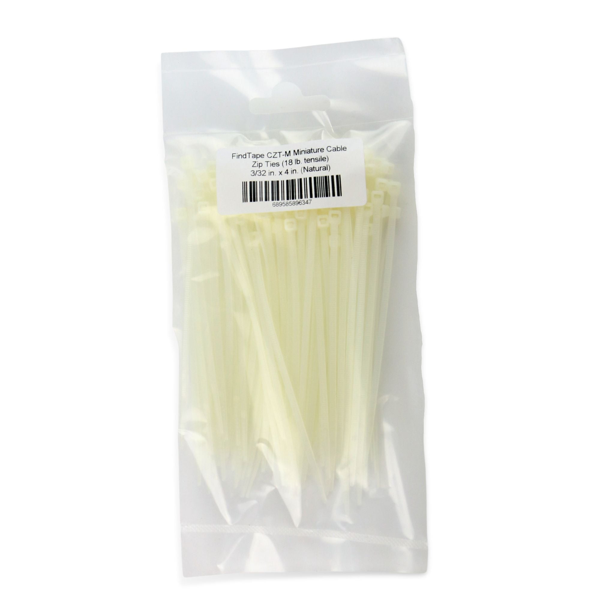 FindTape Miniature Cable Zip Ties (18 lb. tensile): 3/32 in. x 4 in ...