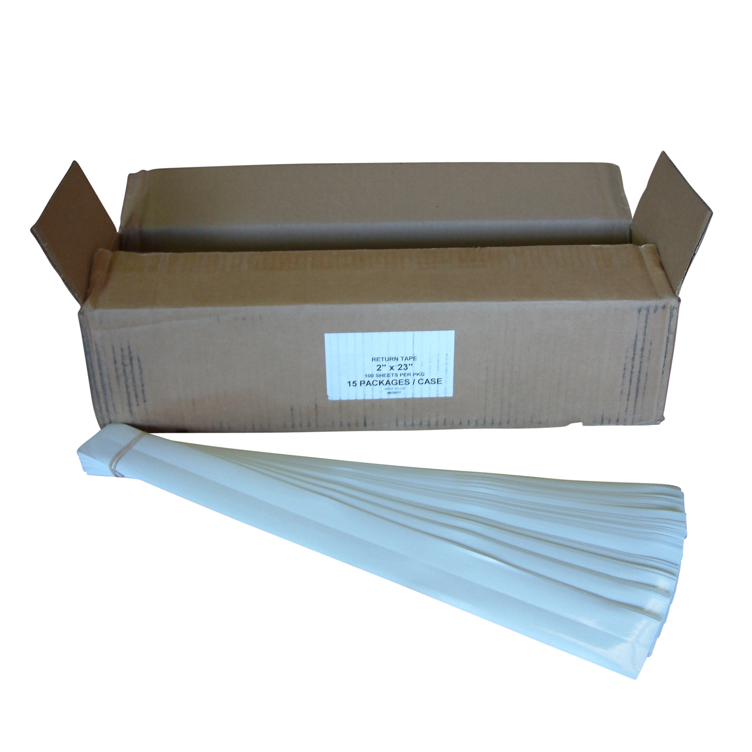 FindTape RT150 Return Packaging Tape Strips, Clear, 2 in x 23 in ...