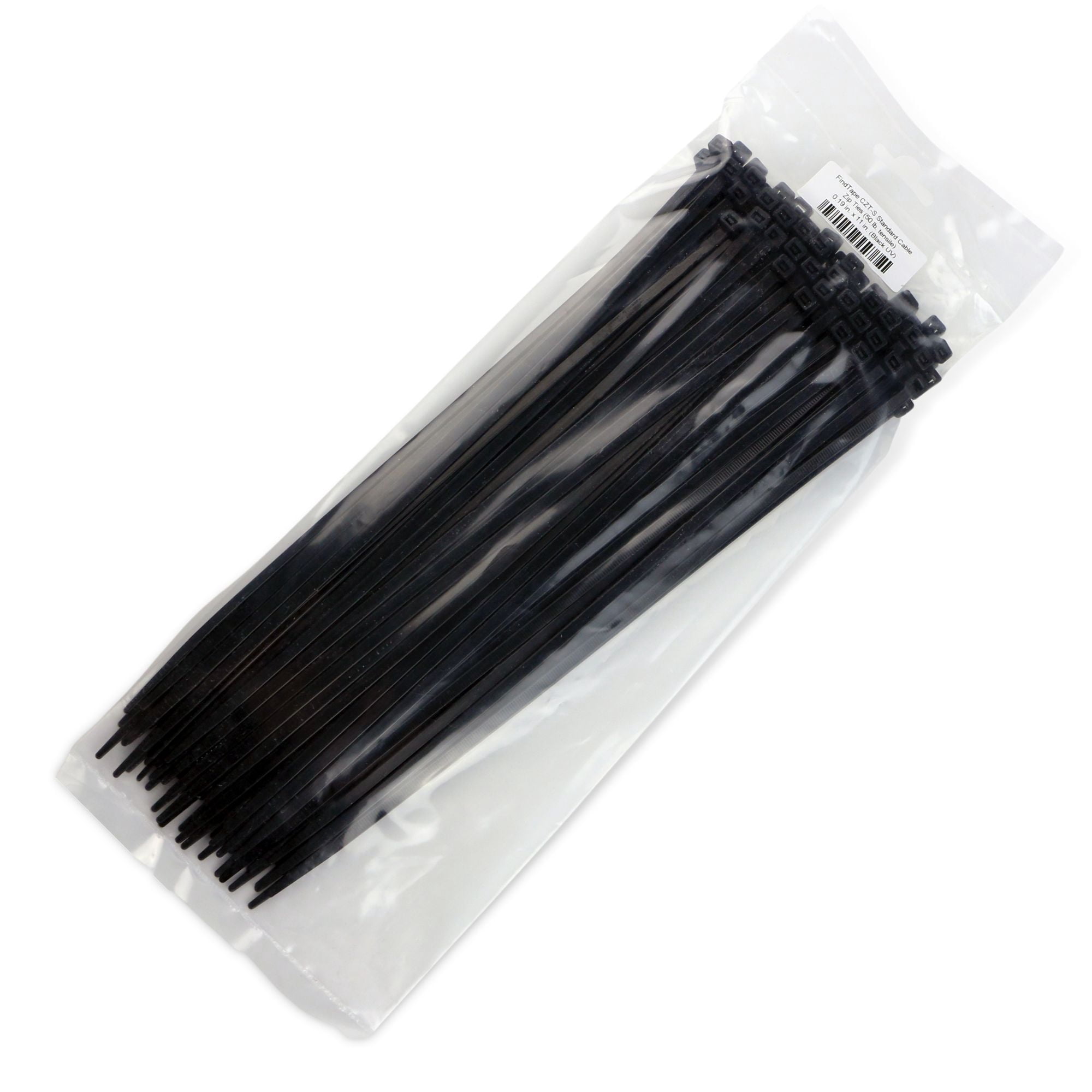 FindTape Standard Cable Zip Ties (50 lb. tensile): 0.19 in. x 11 in ...