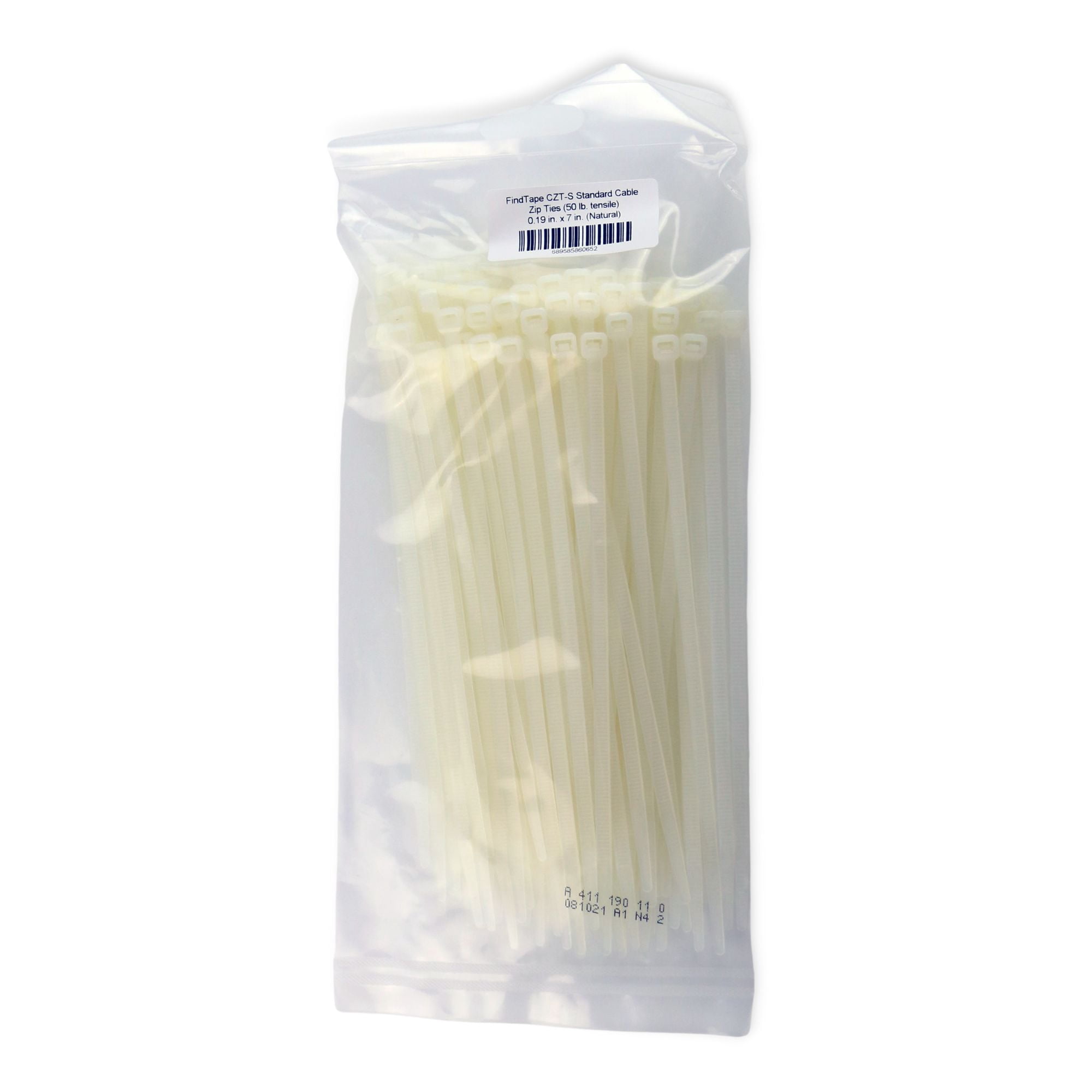 FindTape Standard Cable Zip Ties (50 lb. tensile): 0.19 in. x 7 in ...