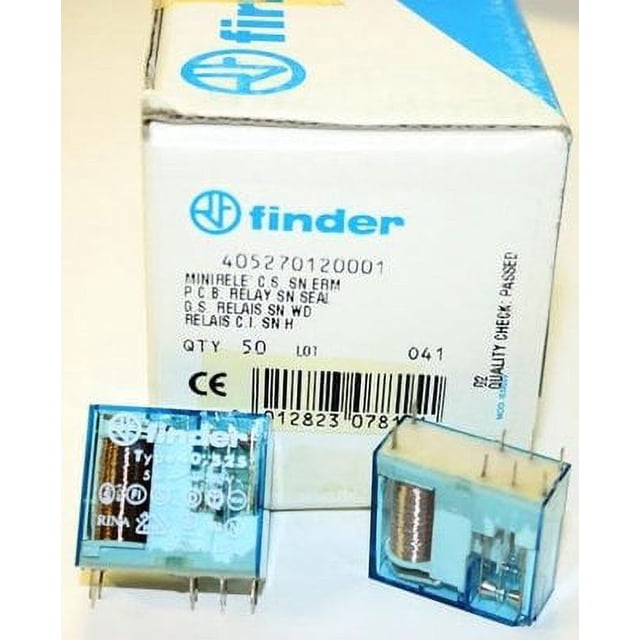 Finder PCB Mount 0-250VAC, 30A DPDT, Power Relay #405270120001, 12V ...