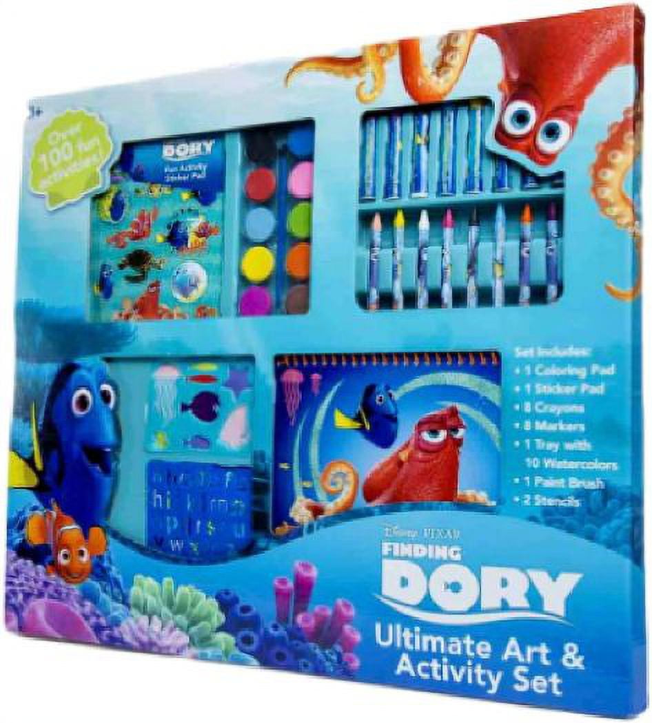 Finding Dory 100+ Art and Activity Set-Markers,Paints,Crayons,Pads ...