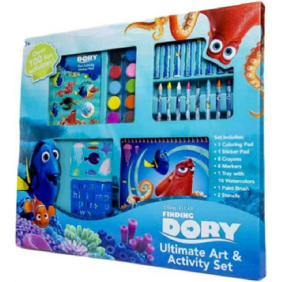 Finding Dory 100+ Art and Activity Set-Markers,Paints,Crayons,Pads ...